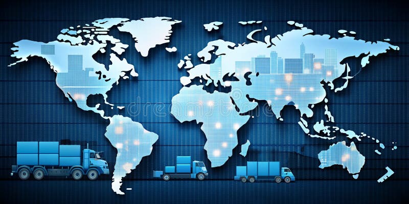 An Abstract Pattern of Global Logistics and E Commerce AI-Created ...
