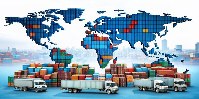 An Abstract Pattern of Global Logistics and E Commerce AI-Created ...
