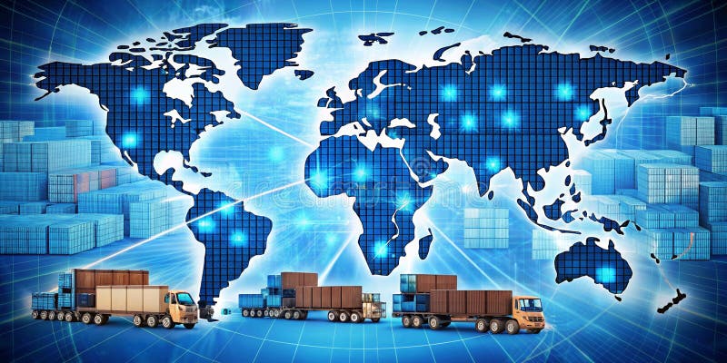 An Abstract Pattern of Global Logistics and E Commerce Creative AI ...