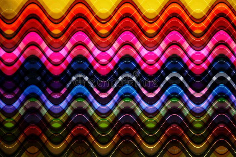 Abstract Pattern in Glowing Colors and Black Stock Illustration ...
