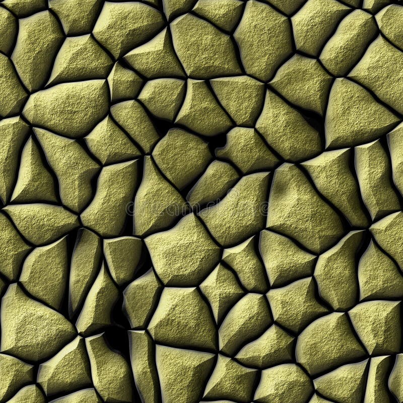 Abstract Pattern with Golden Relief of Stones Stock Illustration ...