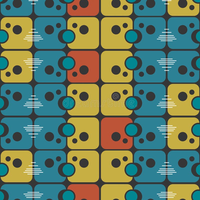 Abstract Seamless Pattern with Color Figures Stock Vector ...