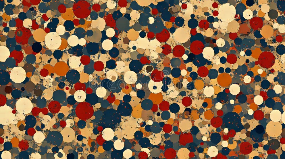 An Abstract Pattern of Grunge Circles with Textured Spots, Suitable for ...