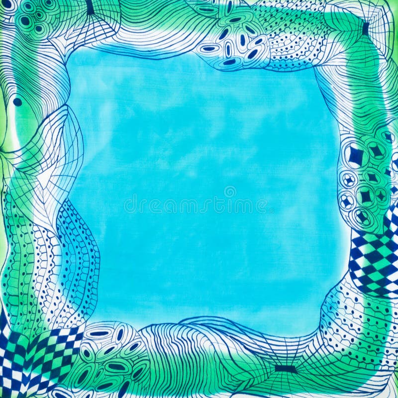 Abstract Pattern on Handmade Silk Batik Stock Illustration ...