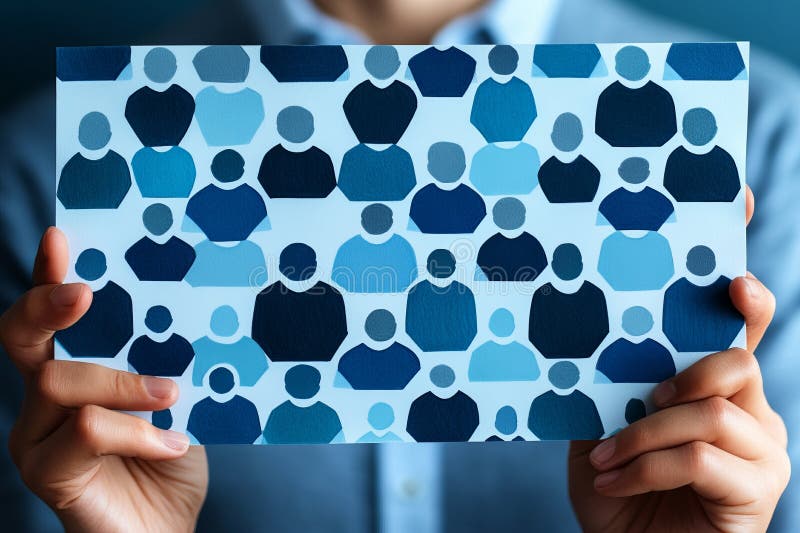 Abstract Pattern of Hexagonal Shapes in Blue Tones Representing ...