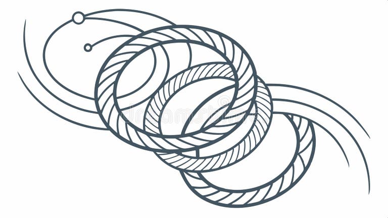Abstract Pattern Illustration Featuring Twisted or Coiled Rope ...