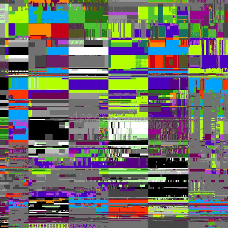 Vector Image with Imitation of Grunge Datamoshing Texture. Stock Vector ...