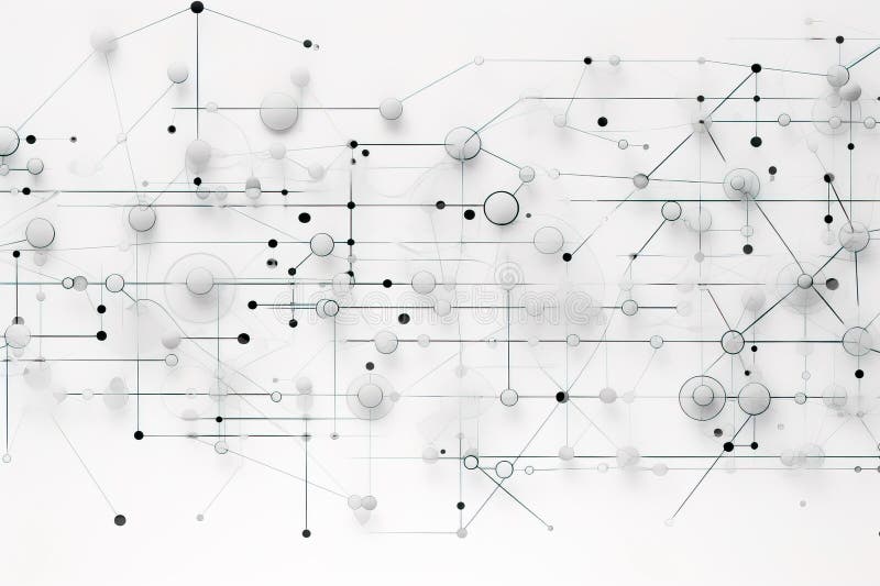 Abstract Pattern Inspired By Futuristic Circuitry Using Lines And Nodes To Create A Tech