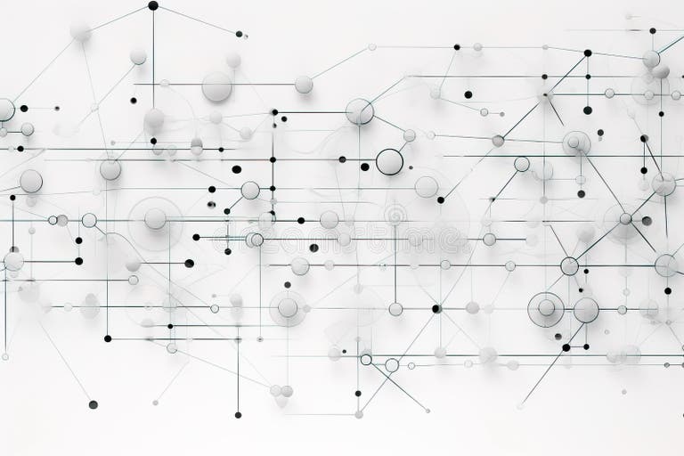 Abstract Pattern Inspired by Futuristic Circuitry, Using Lines and Nodes To Create a Tech ...