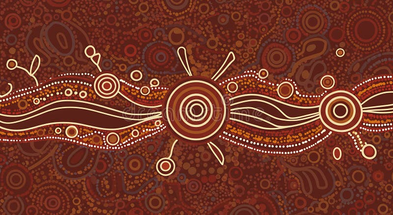 Abstract Pattern Inspired by Indigenous Australian Art, Featuring ...