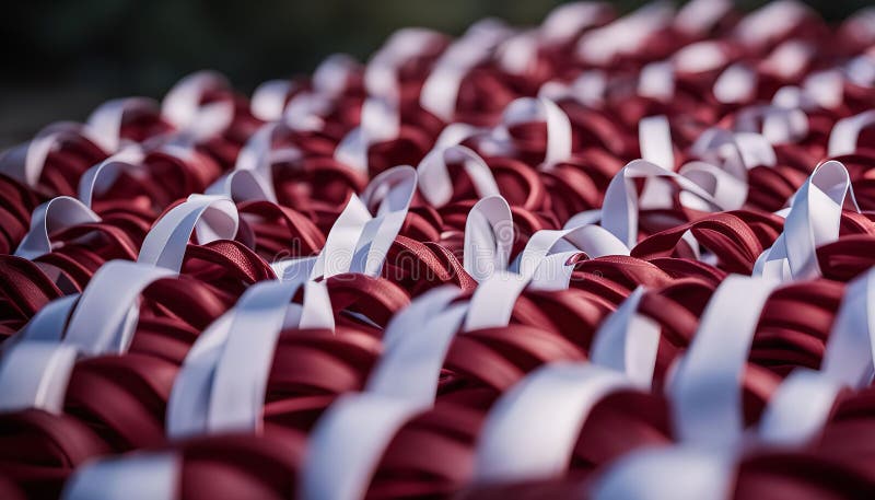 Abstract Pattern of Intertwined Red and White Ribbons Stock ...