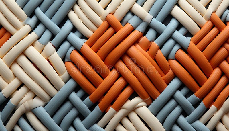 Abstract Pattern of Intertwined Striped Shapes in Vibrant Colors ...