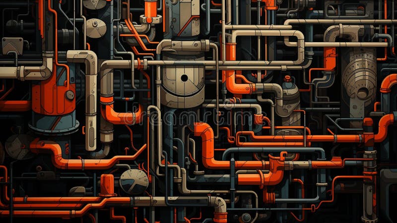 An Abstract Pattern of Jagged Lines and Sharp Angles, with Contrasting ...