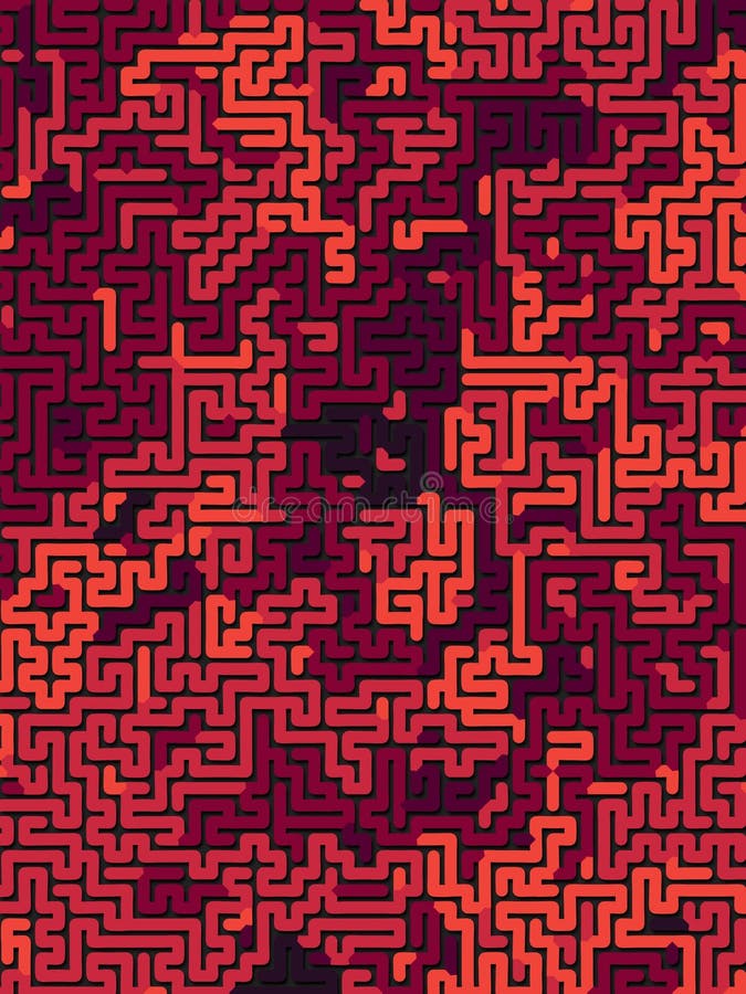 Abstract Pattern. Labyrinth Concept. Futuristic Composition Background ...