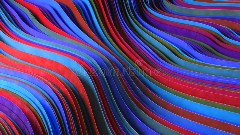 Abstract Pattern Layers of Blue and Purple Colorful Undulating Waves ...