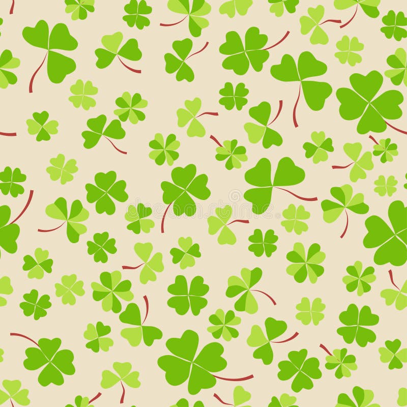 Abstract Pattern of Leaf Clover Stock Illustration - Illustration of ...
