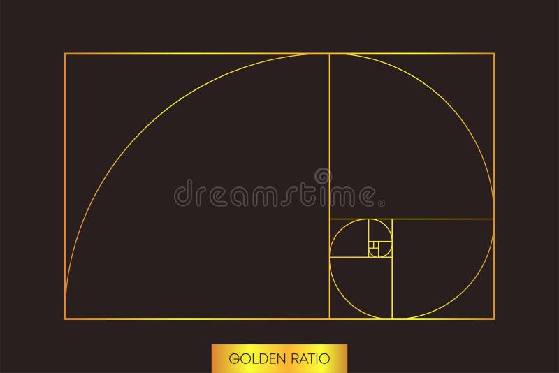 Abstract Pattern on Light Backdrop. Golden Ration. Abstract Geometry ...