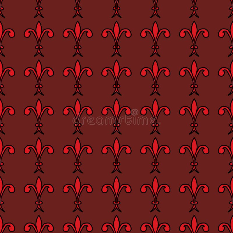 Abstract Pattern Lily Color Doodles Stock Illustration - Illustration ...