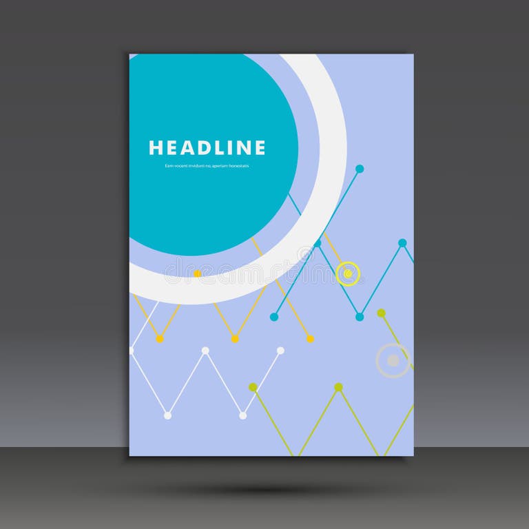 Abstract Pattern of Lines and Circles. Title Page A4 Stock Vector ...