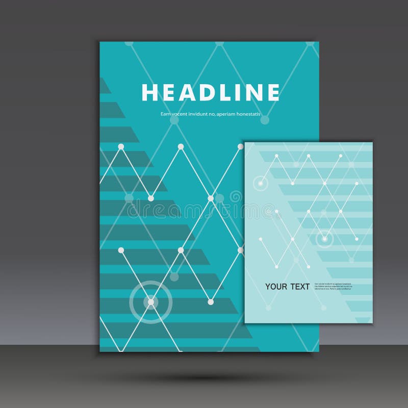 Abstract Pattern of Lines and Circles. Title Page A4 Stock Vector ...