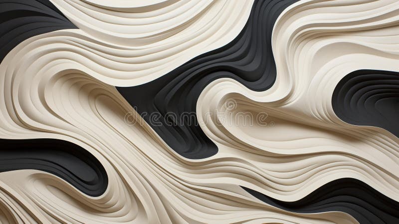 An Abstract Pattern of Lines and Curves that Creates a Dynamic ...
