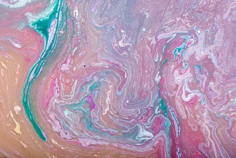 Abstract Pattern of Liquid Mixed Oil Paints. Stock Photo - Image of ...