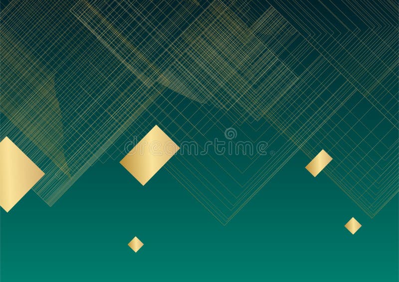 Abstract Pattern Luxury Dark Green and Gold Background Stock ...