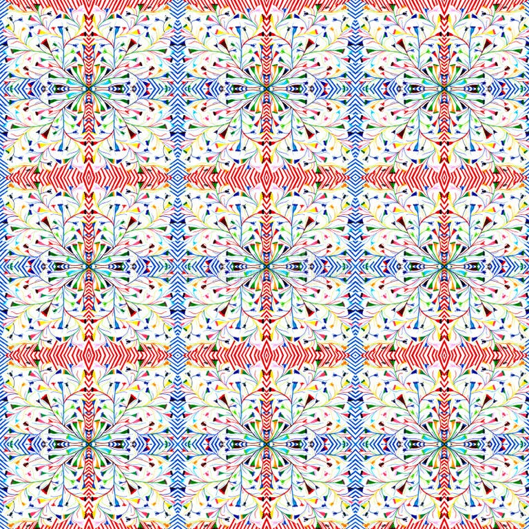 Abstract Pattern Made with Unique Drawings Stock Illustration ...