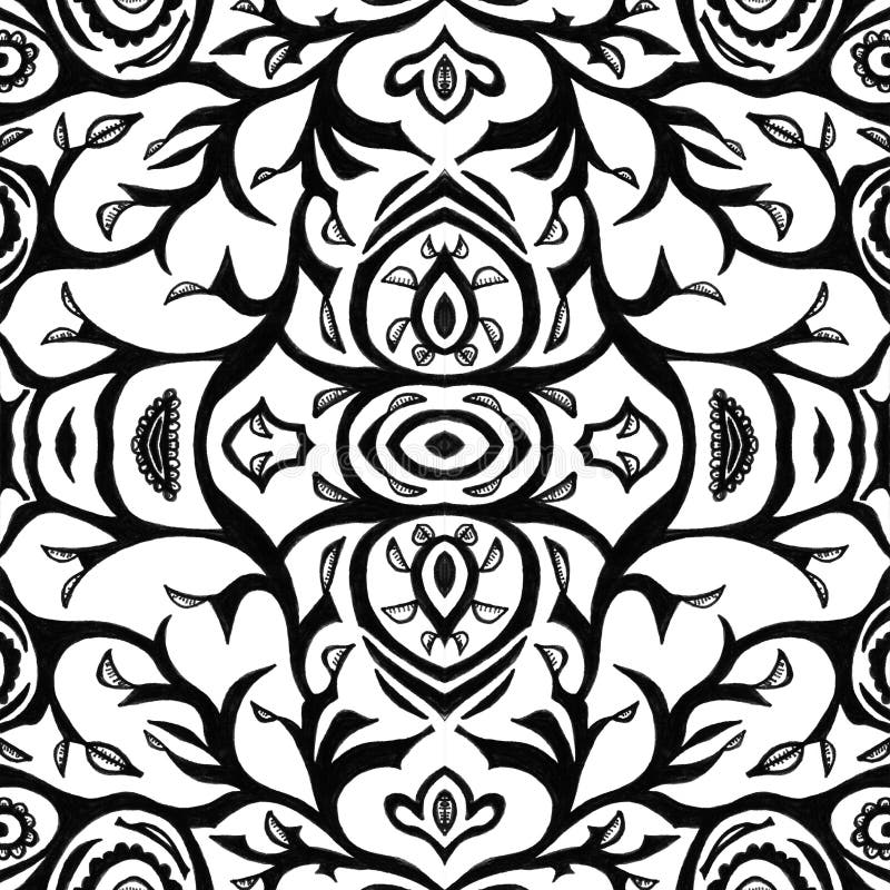 Abstract Pattern Made With Unique Drawings Stock Illustration ...