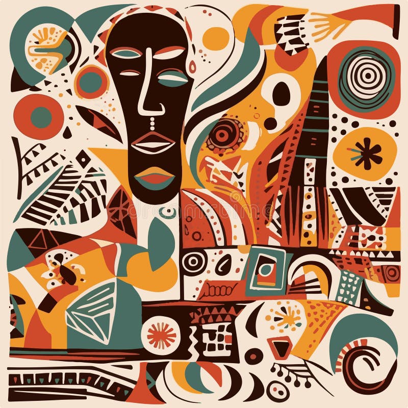 Abstract Pattern in Native African Style. Vector Illustration Stock ...