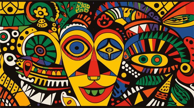 Abstract Pattern in Native African Style. Vector Illustration Stock ...