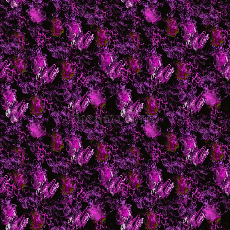 Abstract Pattern of Neon Lights and Color Spots. Stock Illustration ...