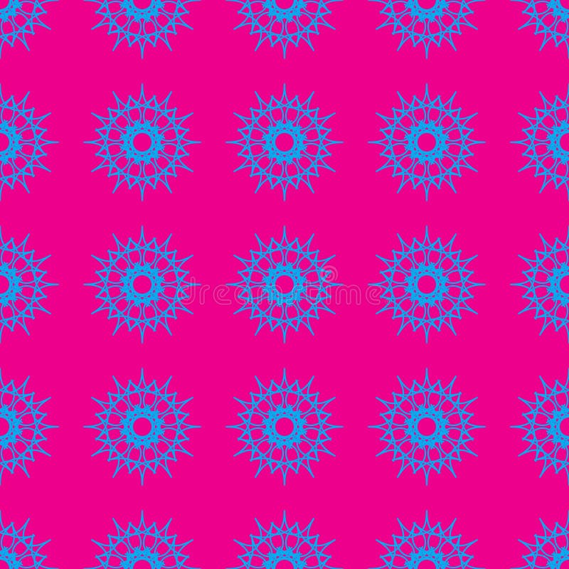 Abstract Pattern on the Neon Pink Background Stock Illustration ...