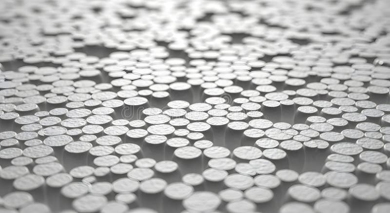 Abstract White Circular Shapes Smooth Background Minimalist Design ...