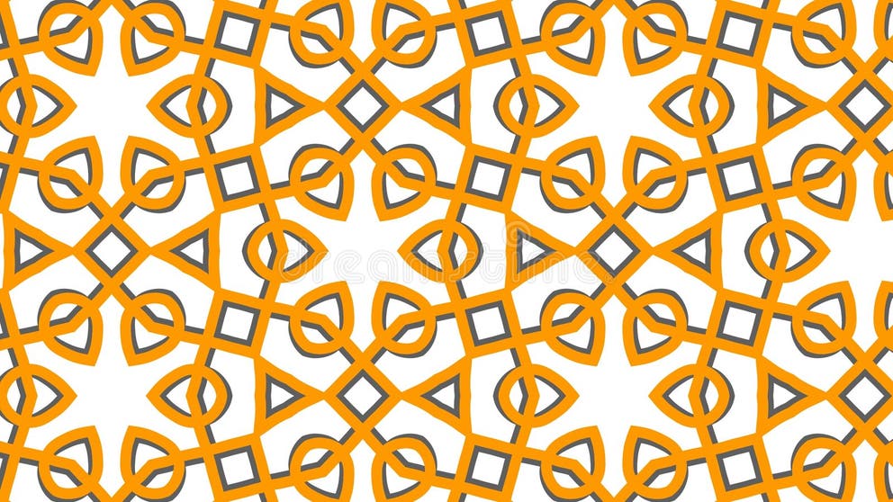 Abstract Pattern with Orange Highlights and Dynamic Shapes Stock Illustration - Illustration of ...