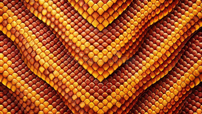 Abstract Pattern of Orange and Yellow Snake Scales Stock Illustration ...