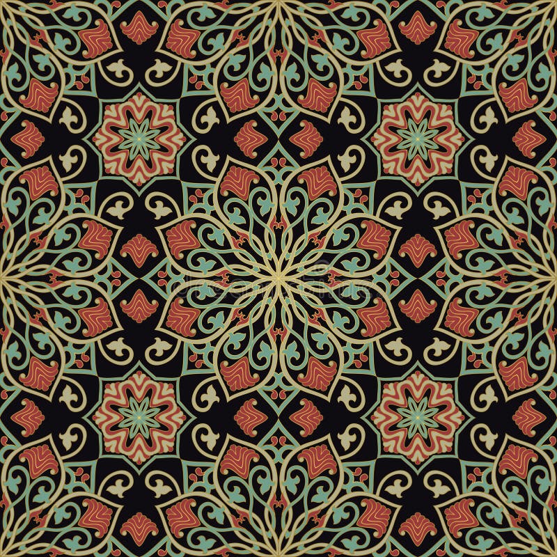 Oriental abstract pattern. stock vector. Illustration of filigree ...