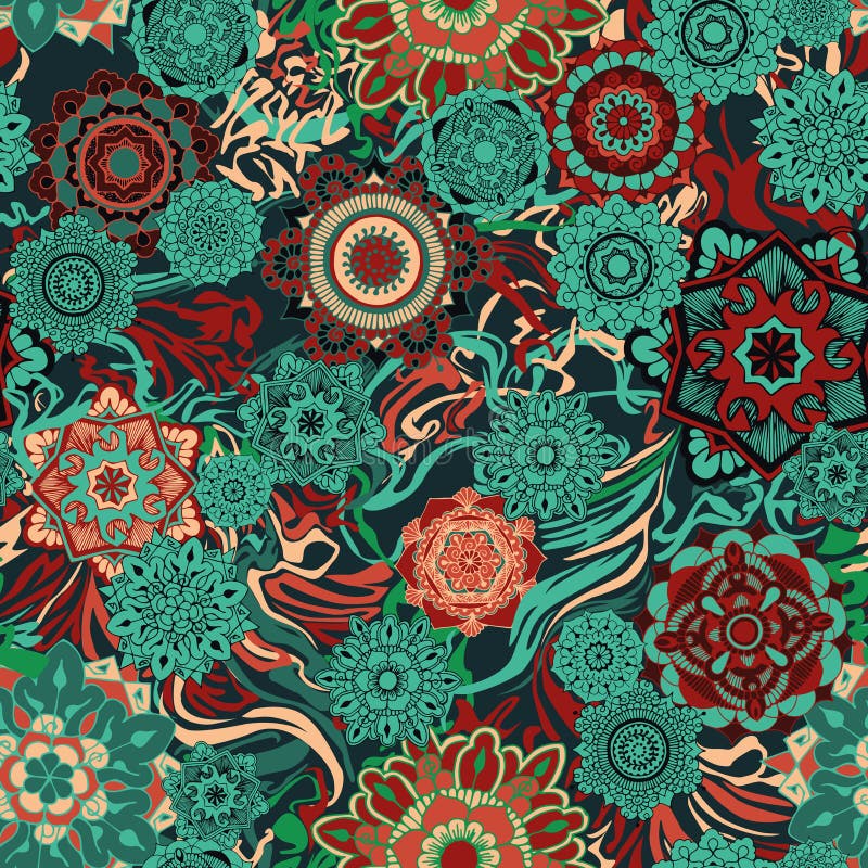 Abstract Pattern in Oriental Style Stock Vector - Illustration of ...