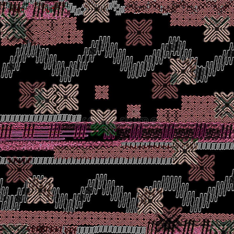 Abstract Pattern with Ornamental Elements. Modern Abstract Design for ...