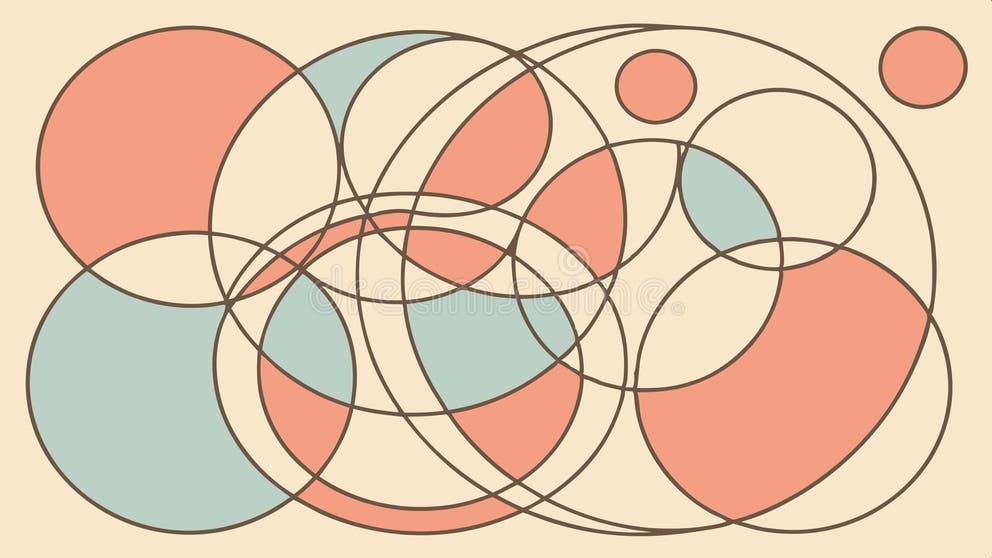 Abstract Pattern of Overlapping Circles Design Vector Design Generative AI Stock Vector ...