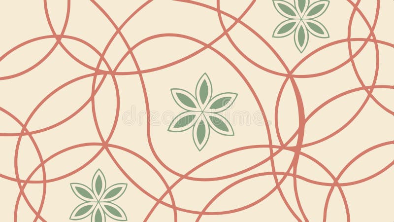 Abstract Pattern of Overlapping Circles and Floral Elements Vector Design Generative AI Stock ...