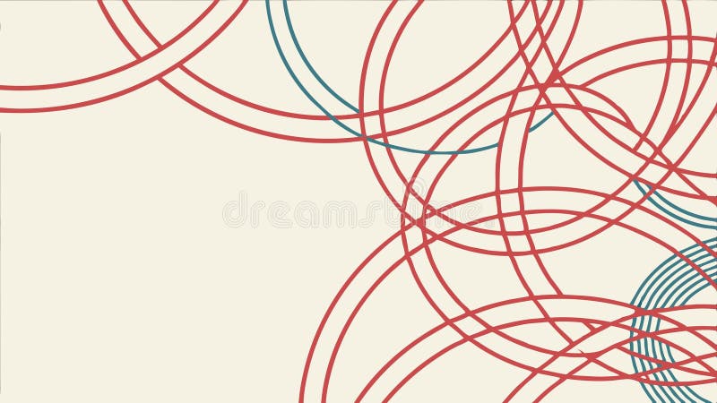 Abstract Pattern of Overlapping Circular Lines in Warm Colors Vector Design Generative AI Stock ...