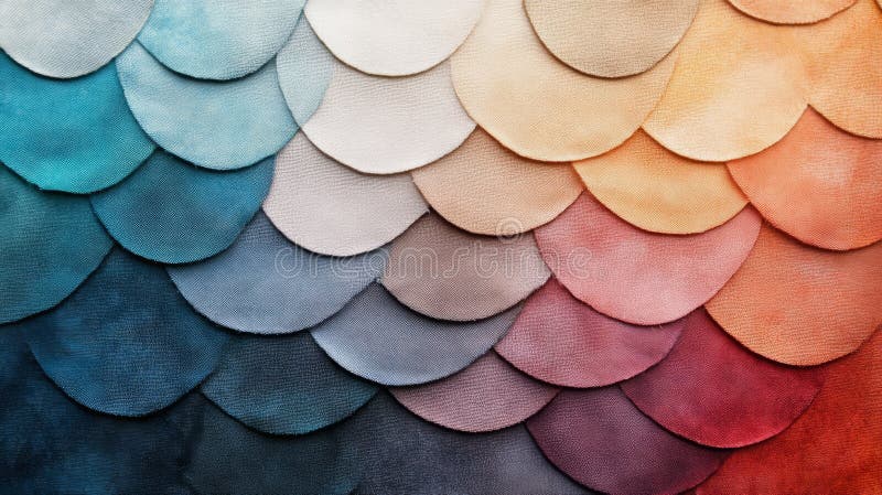 Abstract Pattern of Overlapping Colorful Semi-circles Stock ...