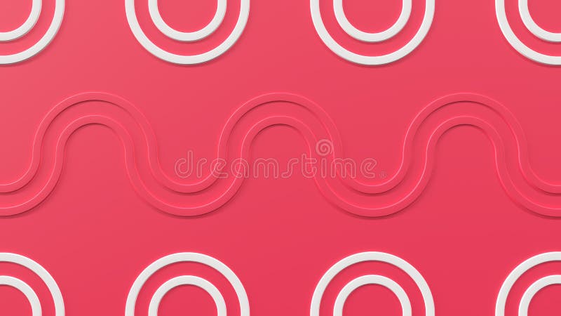 Abstract Pattern Pink Curved Lines Stock Illustration - Illustration of ...