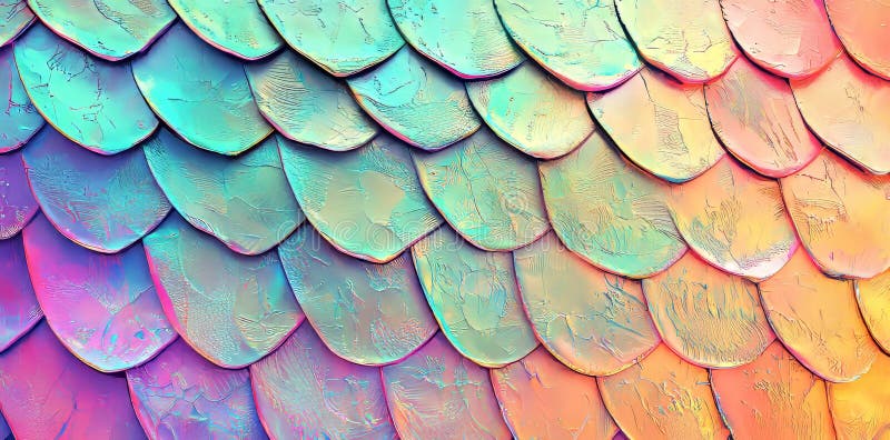The Abstract Pattern of Rainbow Fish Scales, Mermaid Scales, and Fish ...