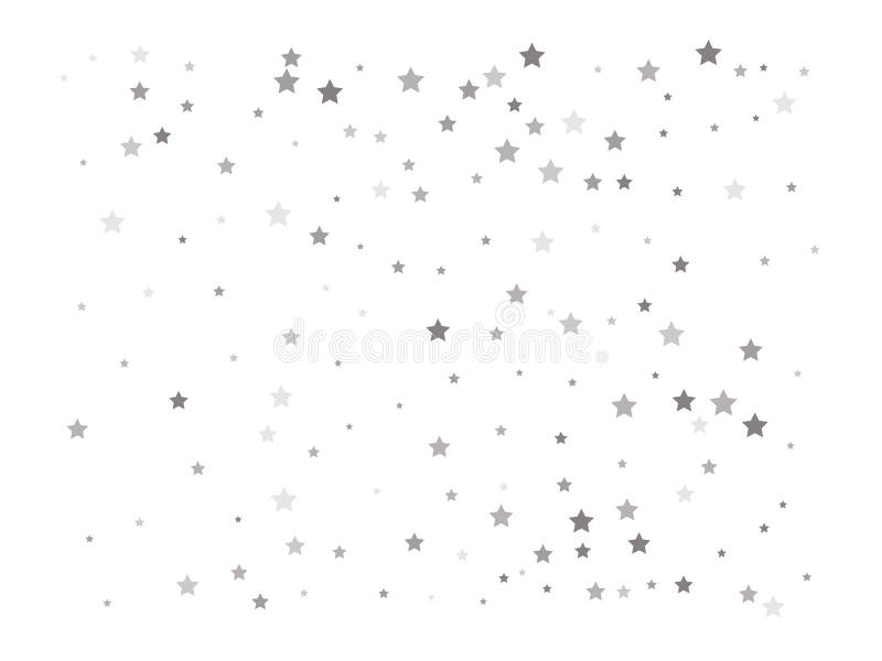 Random Falling Silver Stars Stock Vector Illustration Of Rain Print