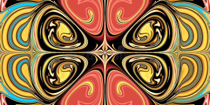 Abstract Pattern with Red, Gold and Blue Color Stock Illustration ...