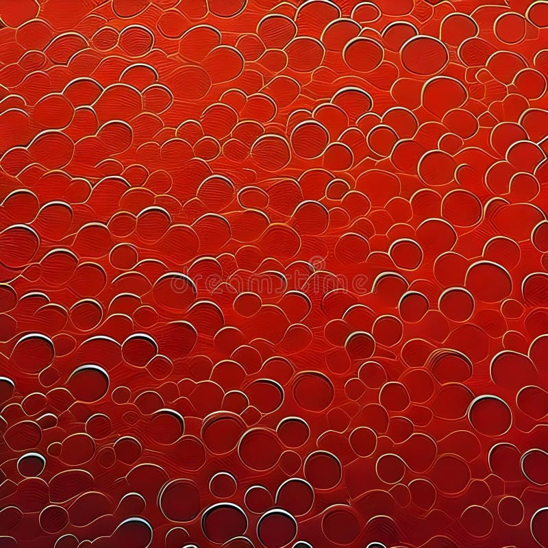 Abstract Pattern of Red Watercolor Texture and Small Rounded Ripples ...