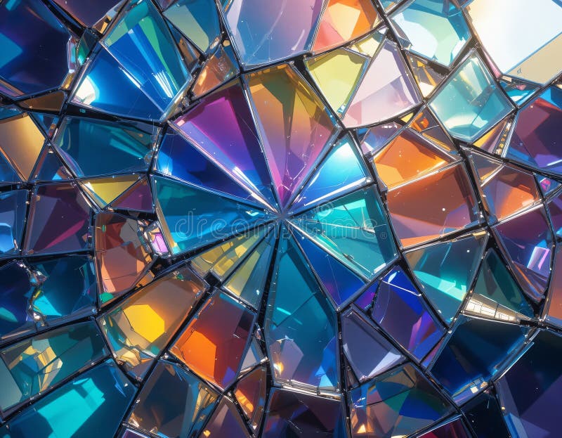 An Abstract Pattern that Resembles a Shattered Glass Prism Stock ...
