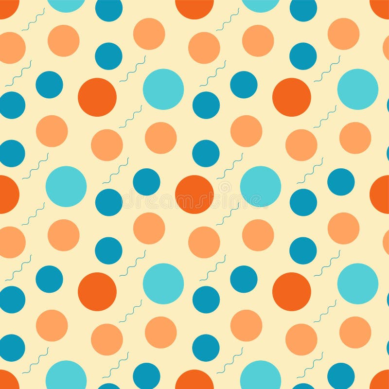 Abstract Pattern with Retro Circles on a Light Background Stock ...